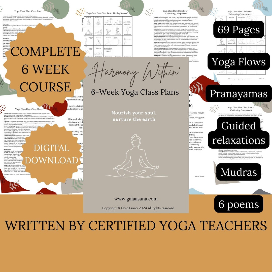 Yoga Teacher Class Complete Yoga Digital Download Practise Cards Full ...