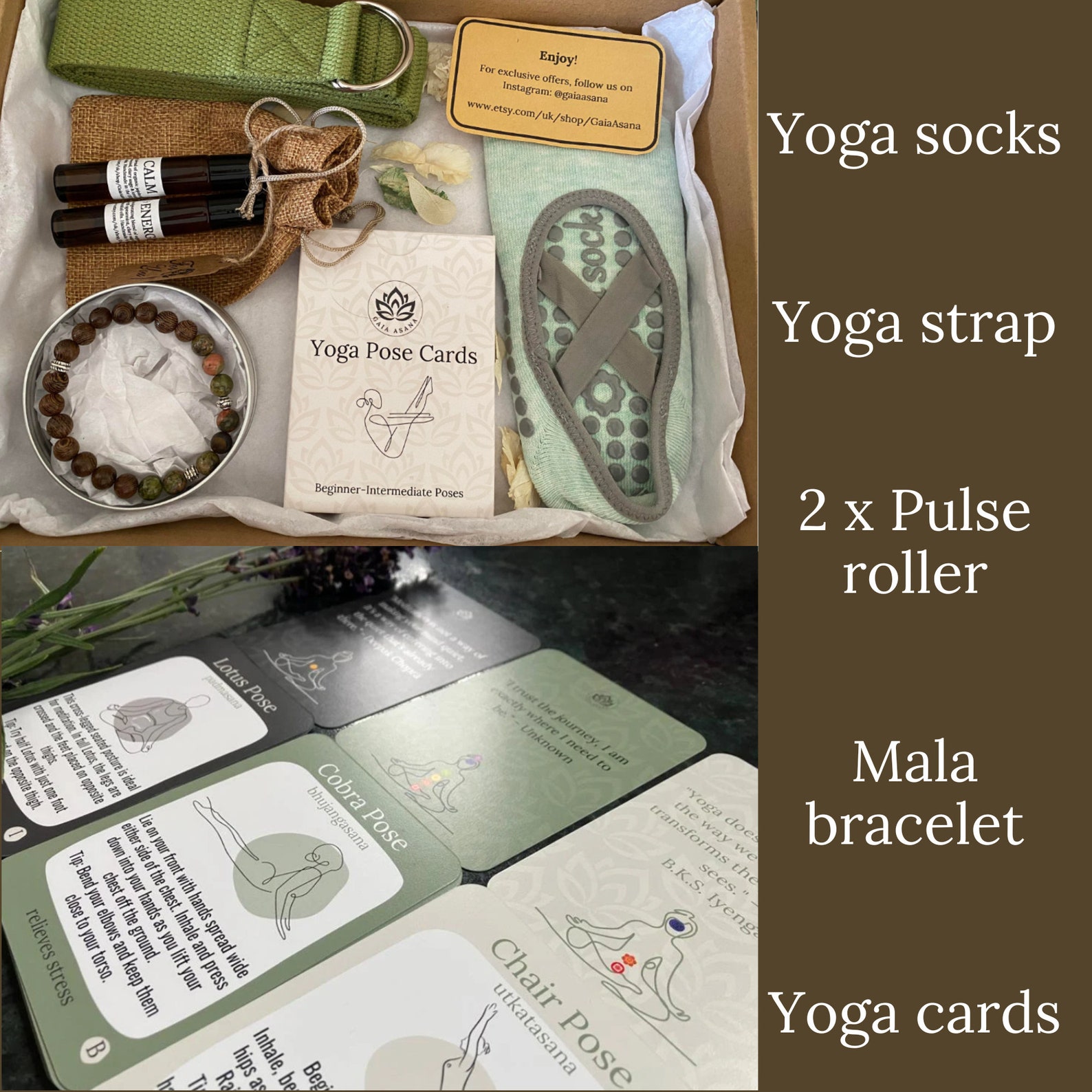 Luxury Yoga Gift Set Yoga Lover Gift Yoga Socks Yoga Strap Gift for ...