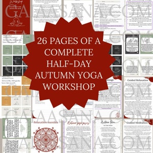 Autumn Yoga Workshop Digital Download Yoga Sequence Cards Deck Yoga ...