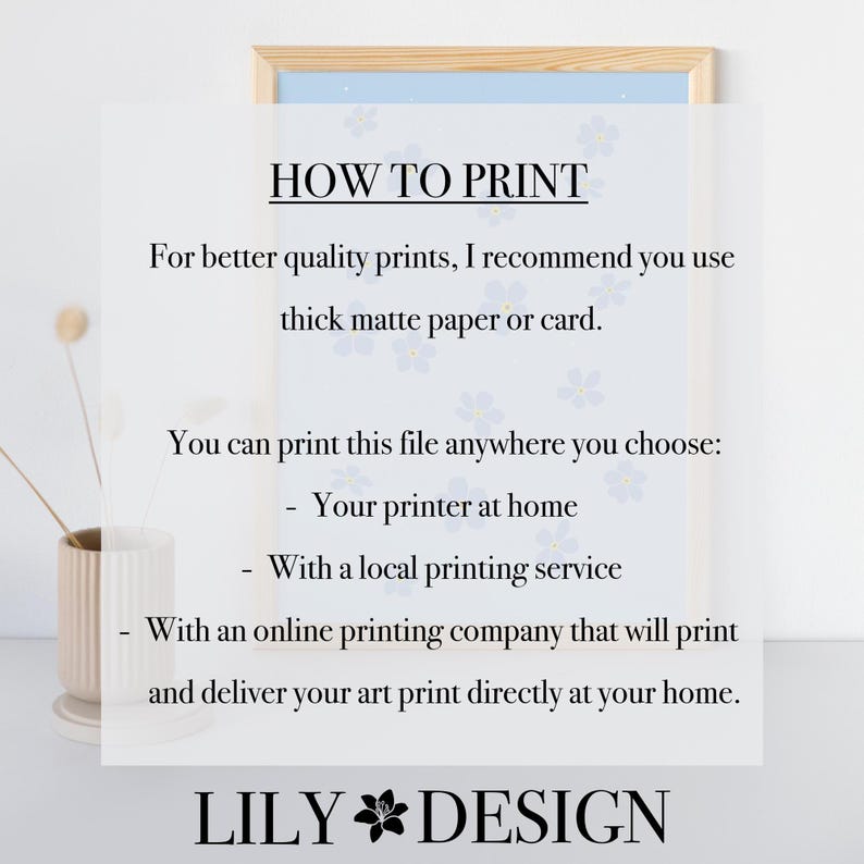 Pastel Blue Forget Me Not Printable Art Print, Flower Art Print, Flower ...