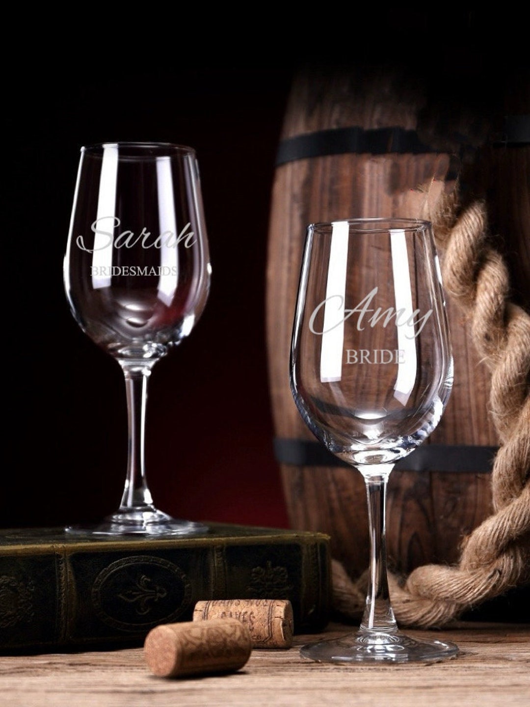 ENGRAVED PERSONALISED WINE Glasses|bridesmaid Gift|bridesmaid Gift ...