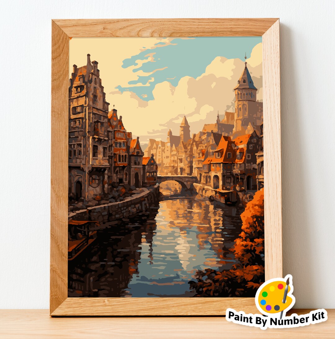 Number Painting Kit A Medieval Style Painting Home Decoration Gift ...