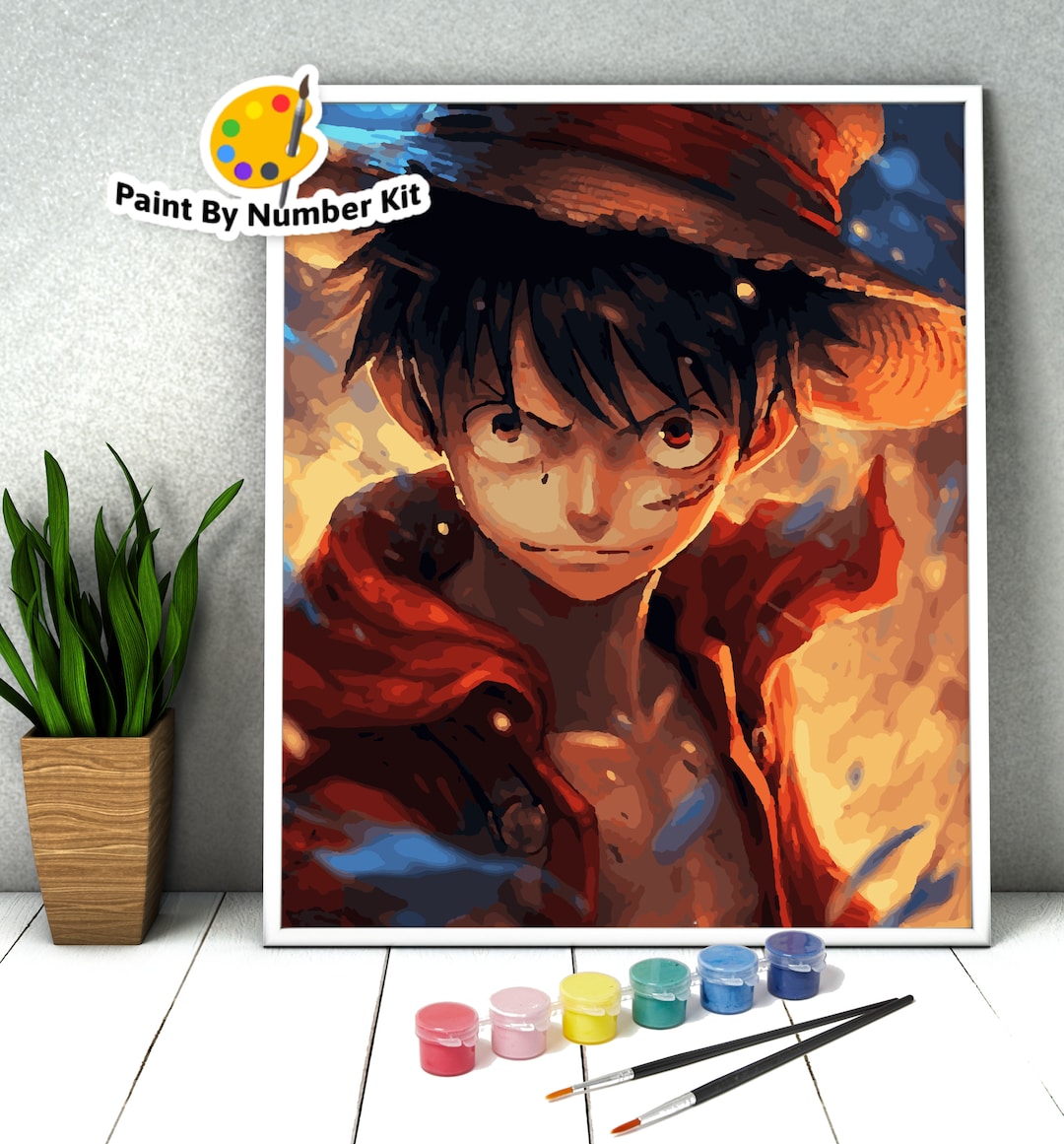 Portrait Luffy Number Painting Kit Acrylic Painting Kit Home Decorating ...