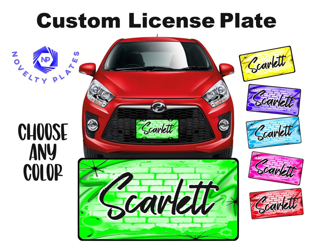 Custom Airbrush License Plate, Graffiti License Plate, Vanity Plate ...