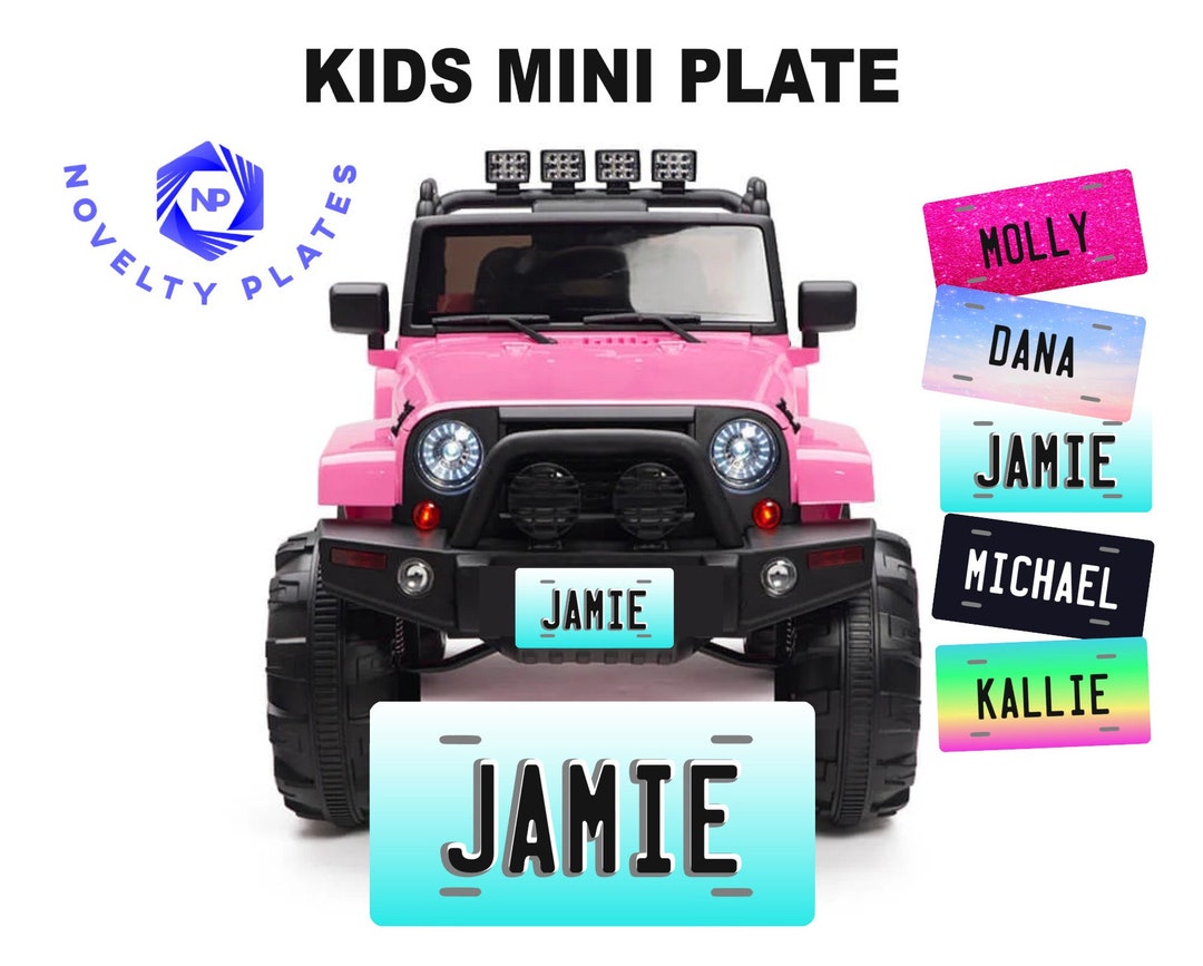 Mini License Plate, Custom Kids License Plate, Toy License Plate ...