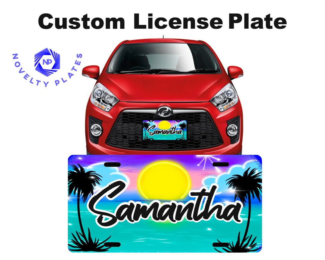 Custom Airbrush License Plate, Personalized License Plate, Vanity Plate ...