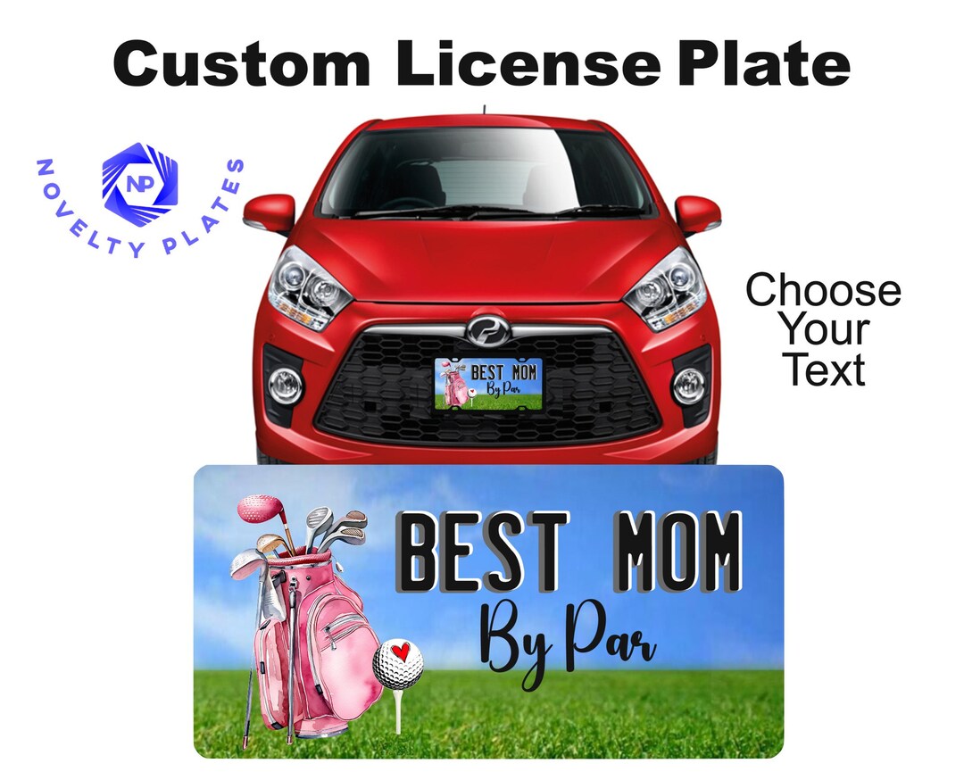 Custom Golf License Plate, Golf Mom Plate, Golf Cart License Plate ...