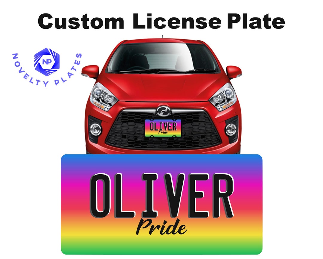 Custom Gay Pride License Plate, LGBTQ Car Plate, Personalized License ...