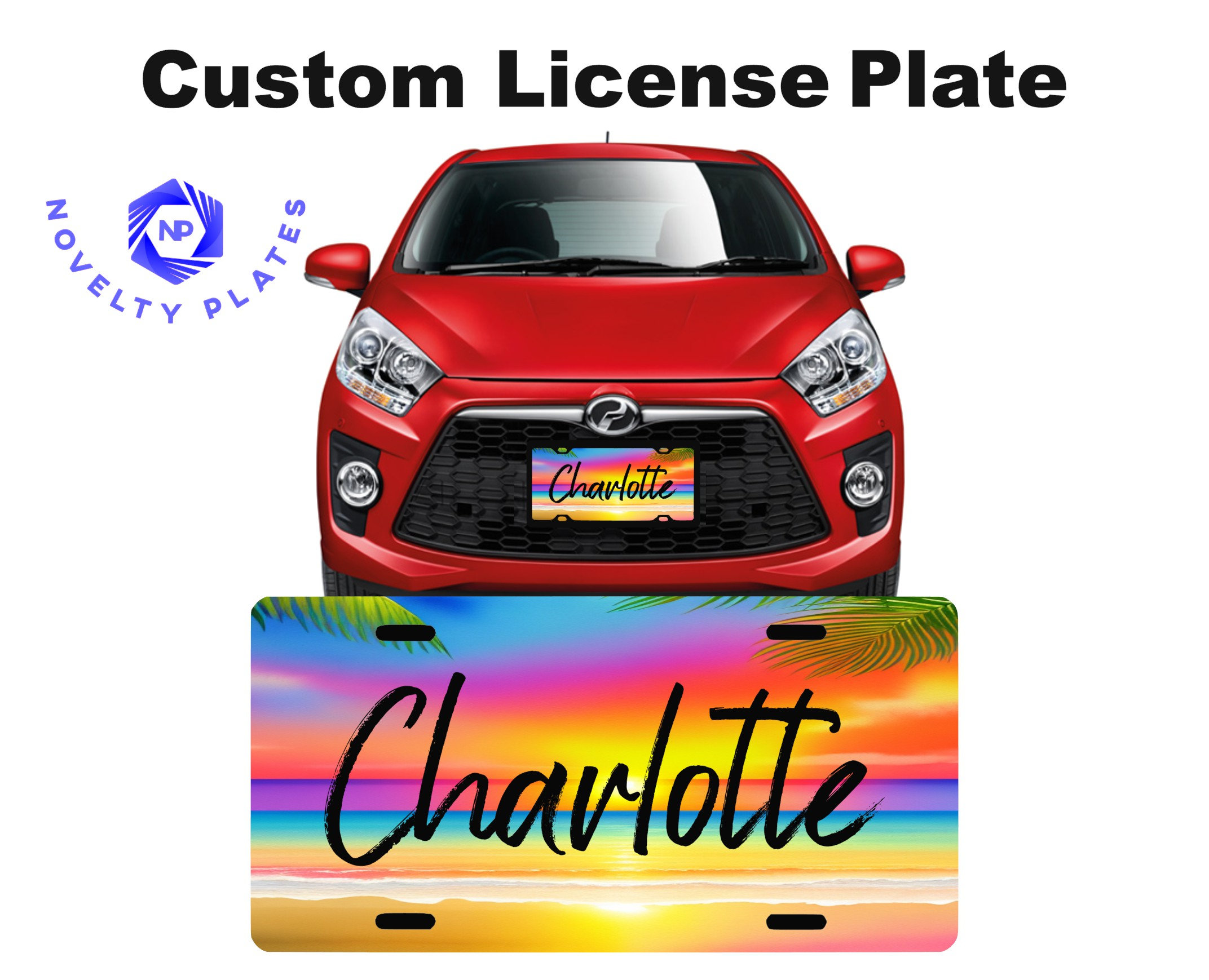 Custom Tropical License Plate, Beach License Plate, Vanity Plate, Golf ...