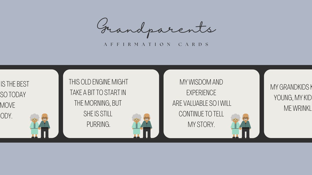 Grandparent Affirmation Cards - Etsy