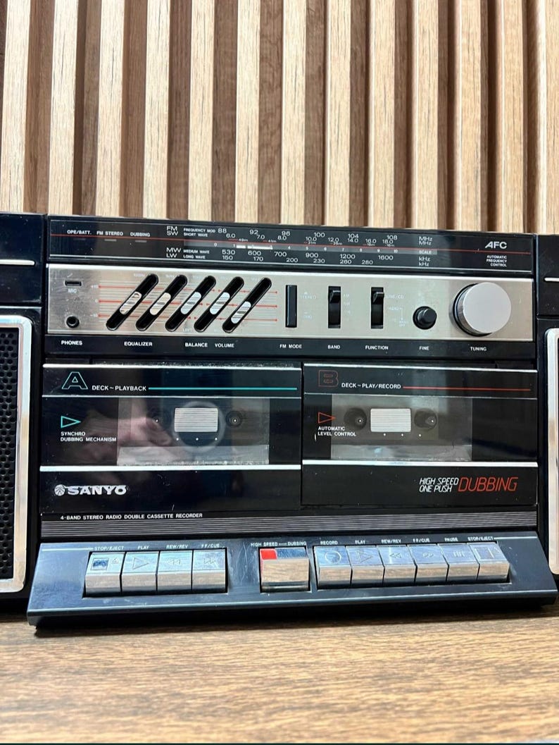 Rare Sanyo MW211LU Stereo Radio Cassette Recorder Vintage Boombox - Etsy