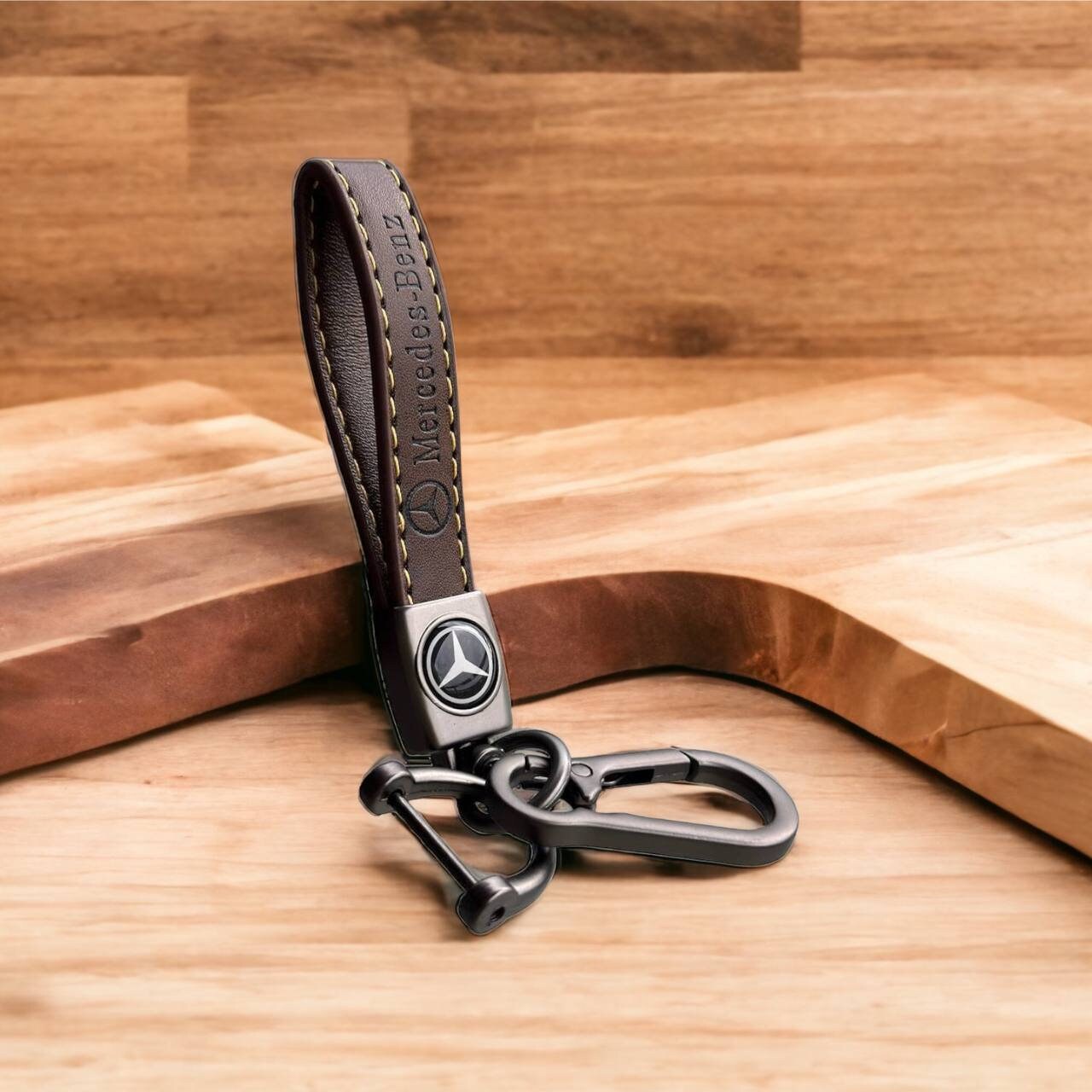 Genuine Leather Car Logo Mercedes Benz Keychain A B C E S G Gla Glb Glc ...