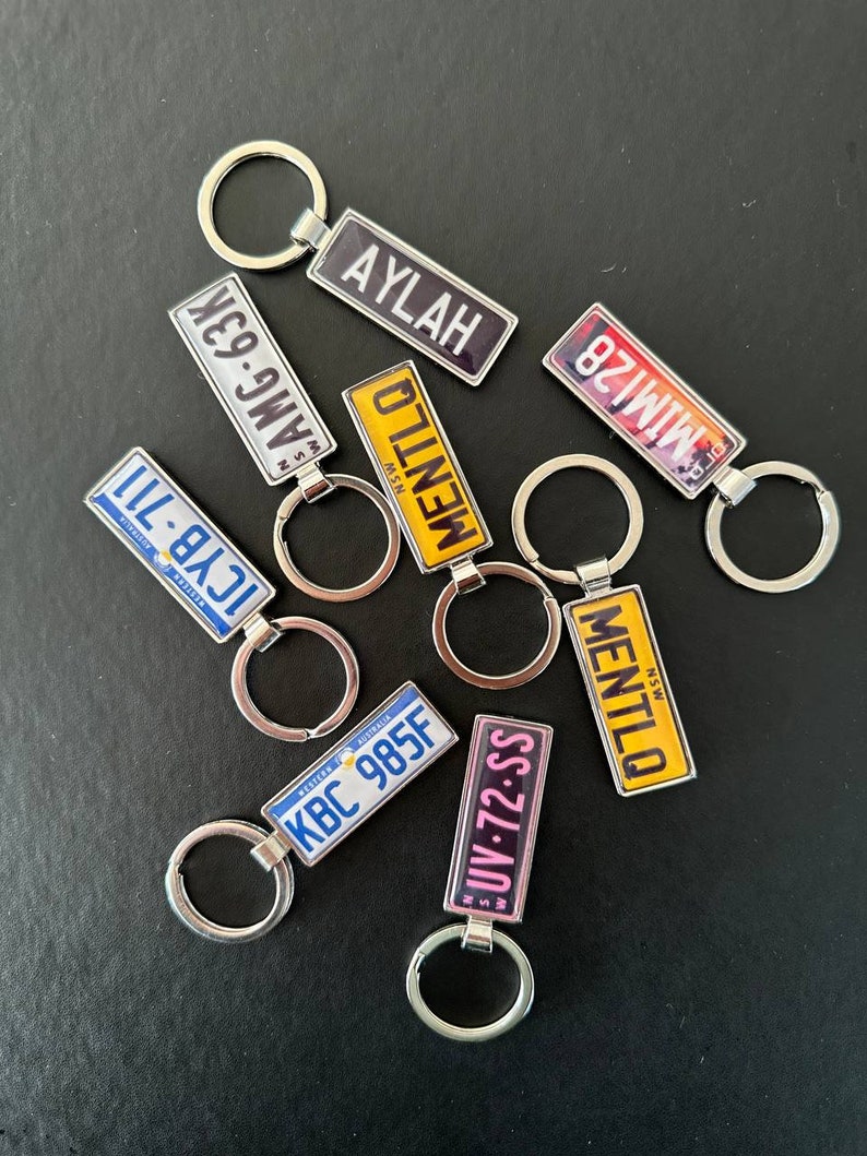 Custom Australian Number Plate Keyring: Personalized Car Lover Gift ...
