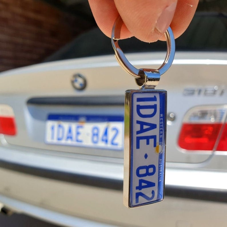 Custom Australian Number Plate Keyring: Personalized Car Lover Gift ...