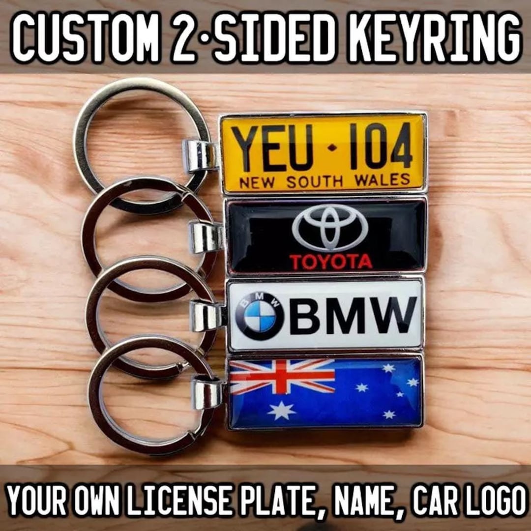 Custom Australian Number Plate Keyring: Personalized Car Lover Gift - Etsy