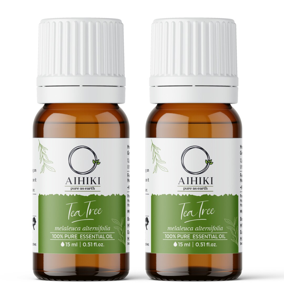 AIHIKI Tea Tree Essential Oil,set of 2,undiluted,pure,skin, Hair,aroma ...