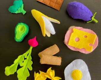 Felt Beans Play Food Set 10 Pieces for Kids Pretend Play Fun Play Food ...