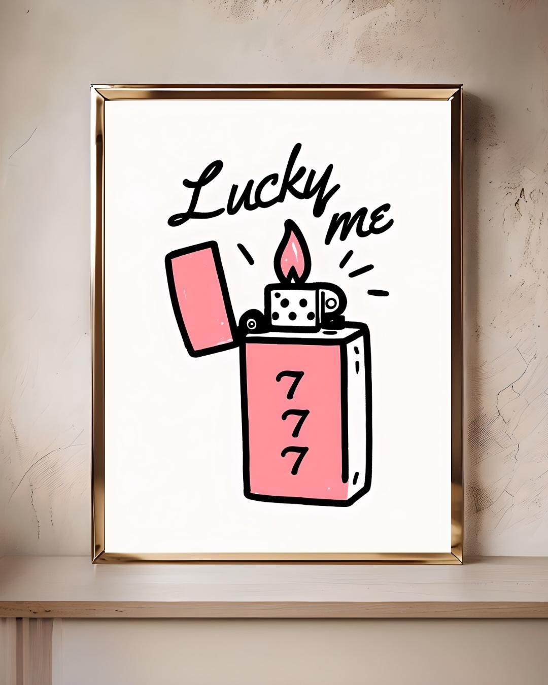Lucky Poster, Wall Art, Photo Print, 12x18 Artwork, Positive Energy ...
