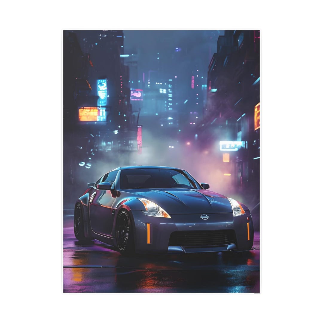 Poster, Nissan 350z Underground Downtown Street Racing Poster, Car ...
