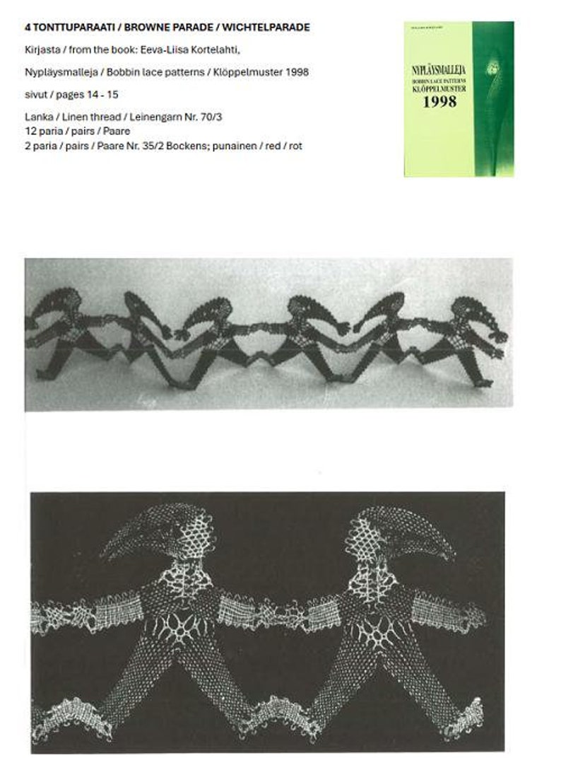 Browne Parade, Bobbin Lace Pricking - Etsy