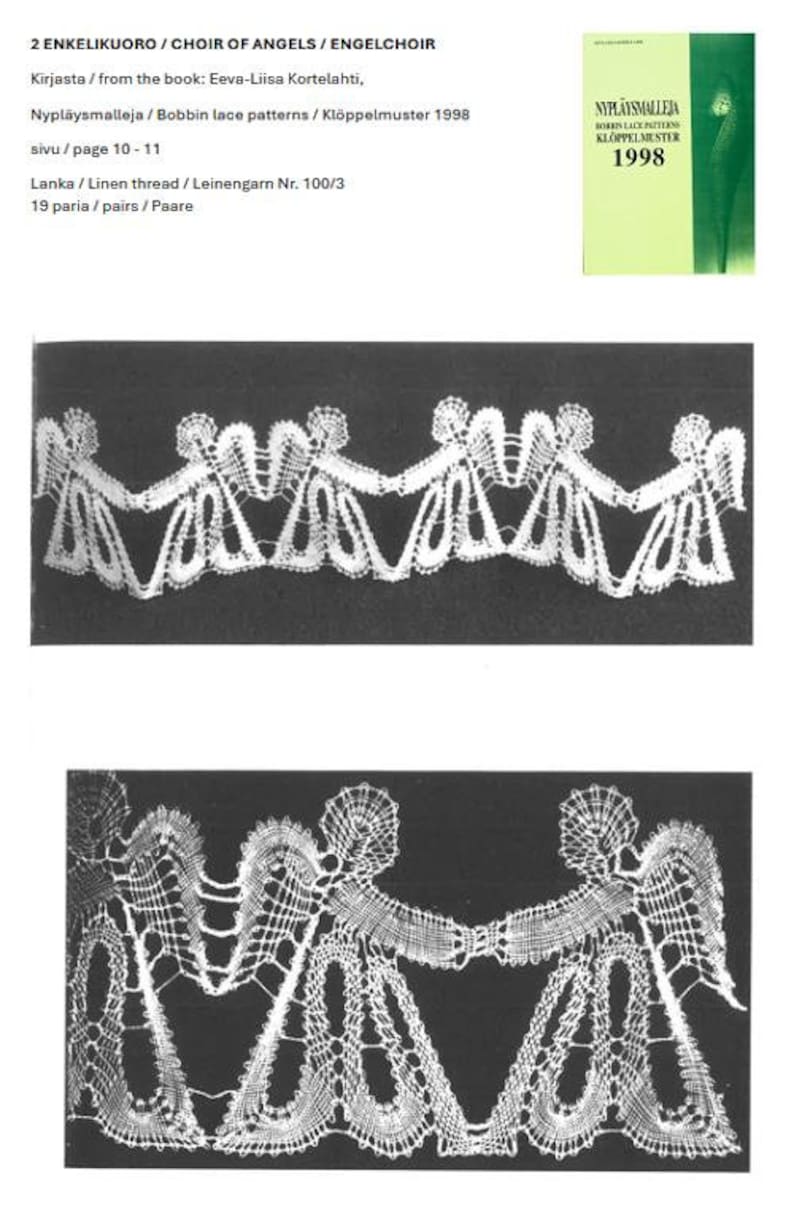 Choir of Angles, Bobbin Lace Pricking - Etsy