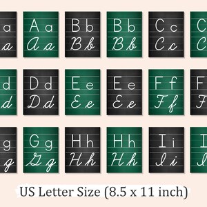 Chalkboard Cursive Alphabet Posters: Classroom Printable (PDF) - Etsy