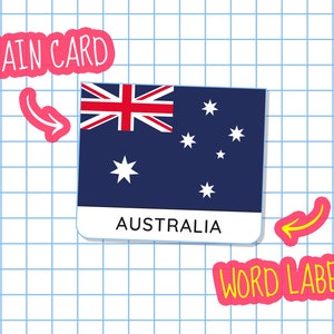 Oceaniai Countries Flags Flashcards, Australia Countries Flags ...