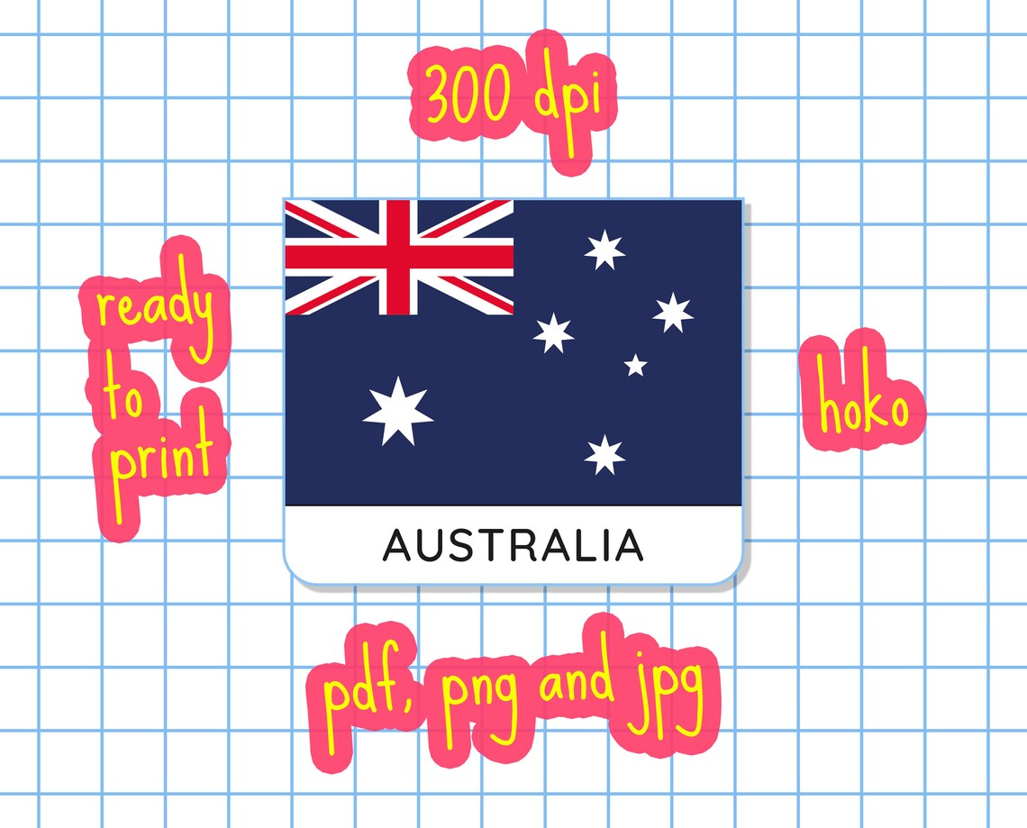 Oceaniai Countries Flags Flashcards, Australia Countries Flags ...