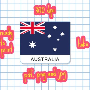 Oceania Countries Flags Flashcards: Montessori Nomenclature Cards ...