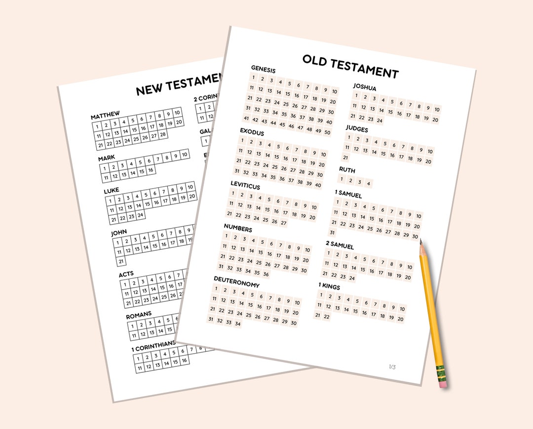 Printable Bible Reading Checklist: Christian Planner (digital Download ...