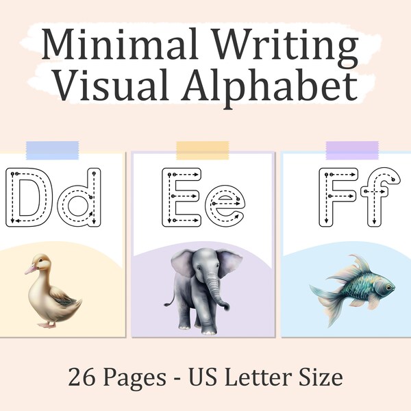 Alphabet Tracing - Etsy