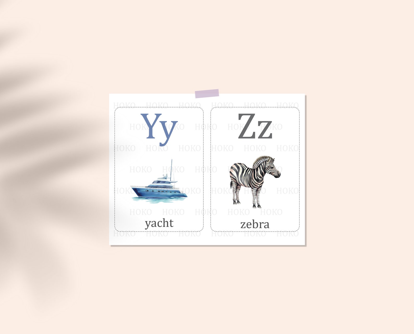 Watercolor ALPHABET FLASH CARDS, Digital Printable Alphabet Learning ...