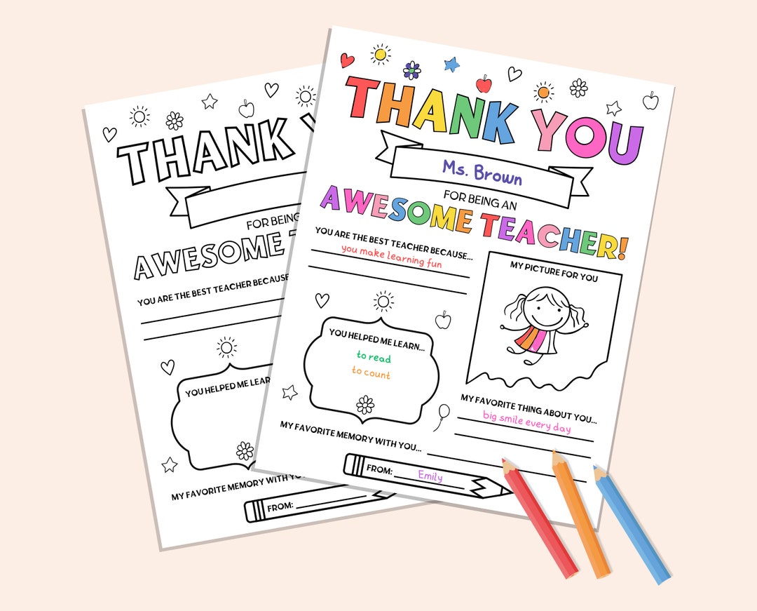 Editable Teacher Appreciation Gift, Printable Teacher Appreciation Week ...