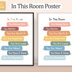Rainbow Classroom Poster: You Matter, You Are Loved (instant Download ...