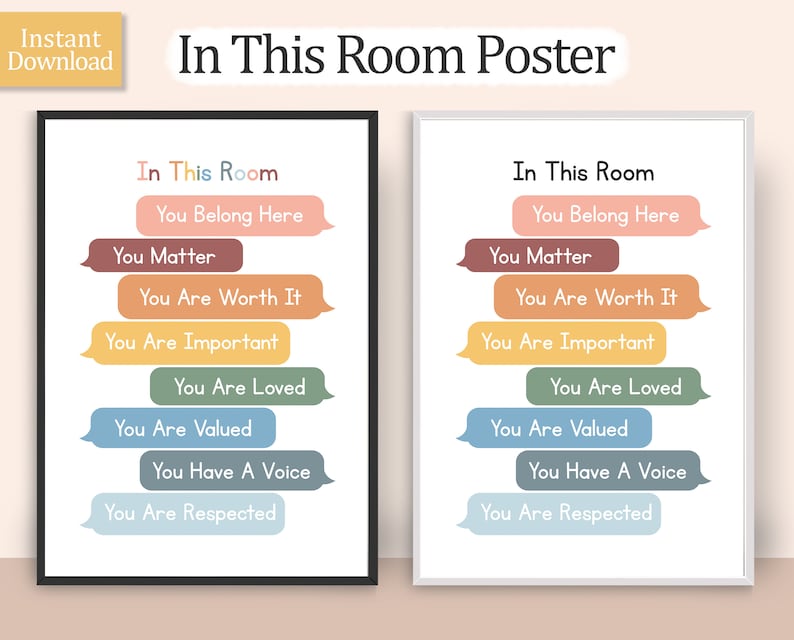 Rainbow Classroom Poster: You Matter, You Are Loved (instant Download ...