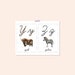 Watercolor Animal Cursive Alphabet Flashcards (PDF Printable) - Etsy