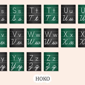 Chalkboard Cursive Alphabet Posters: Classroom Printable (PDF) - Etsy