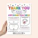 Editable Teacher Appreciation Gift, Printable Teacher Appreciation Week ...