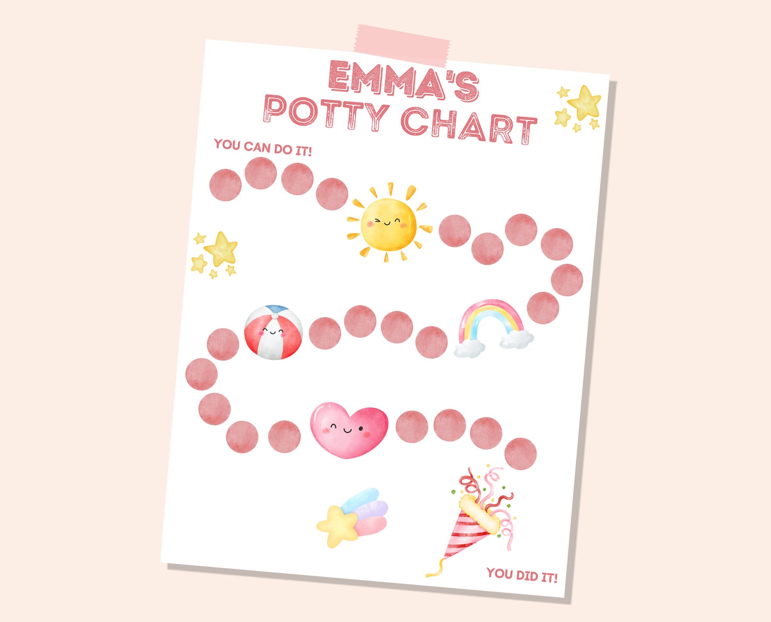 Editable POTTY CHART, Potty Training Chart, Potty Training Reward Chart ...