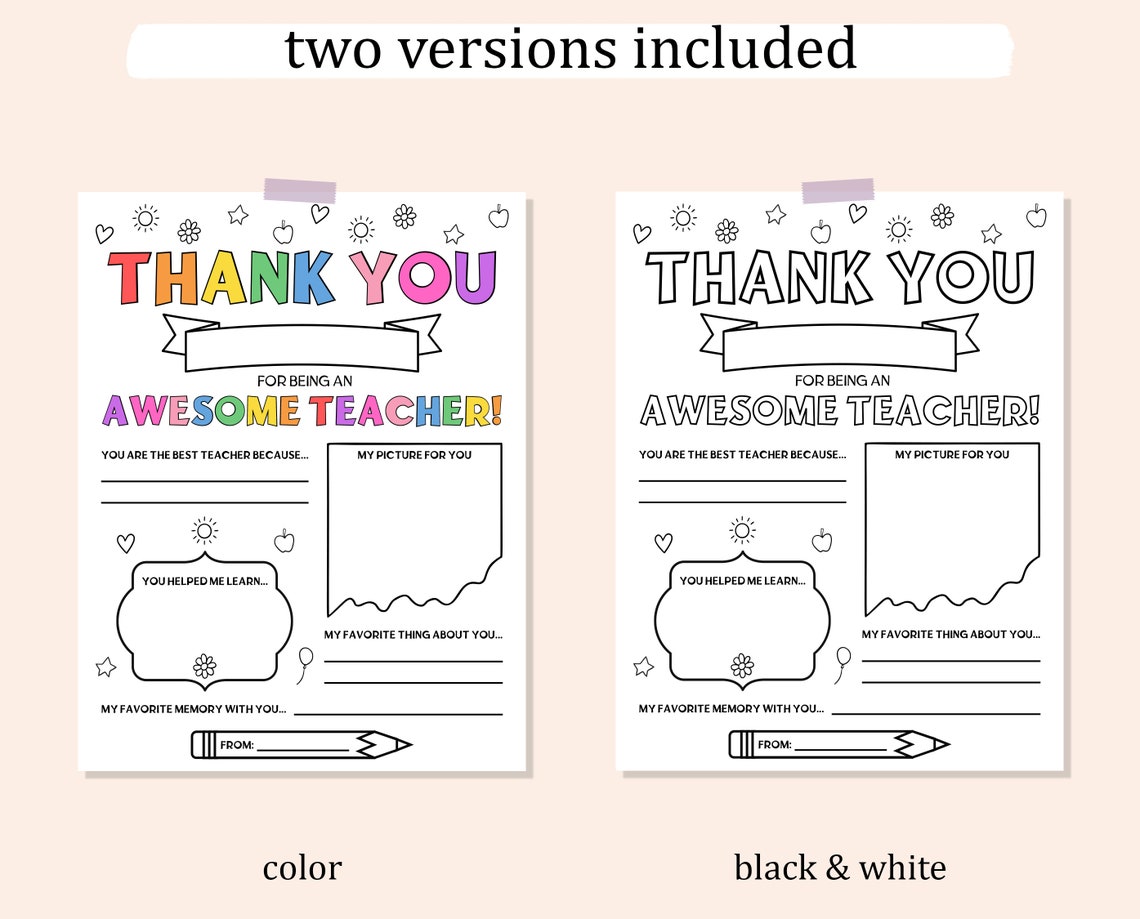 Editable Teacher Appreciation Gift, Printable Teacher Appreciation Week ...