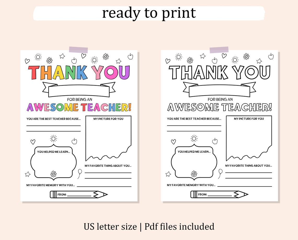 Editable Teacher Appreciation Gift, Printable Teacher Appreciation Week ...