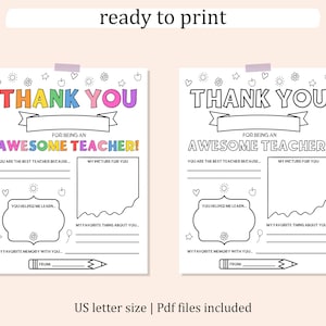 Editable Teacher Appreciation Gift, Printable Teacher Appreciation Week ...