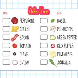 BUILD A PIZZA, Make a Pizza, Printable Pizza Craft, Pretend Play, Cut ...