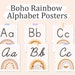 Boho Rainbow Alphabet Posters: Cursive & Print Fonts (PDF Download) - Etsy