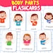 Educational BODY PARTS Flashcards for Kids | Learn With Fun, Preschool ...