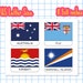 Oceaniai Countries Flags Flashcards, Australia Countries Flags ...