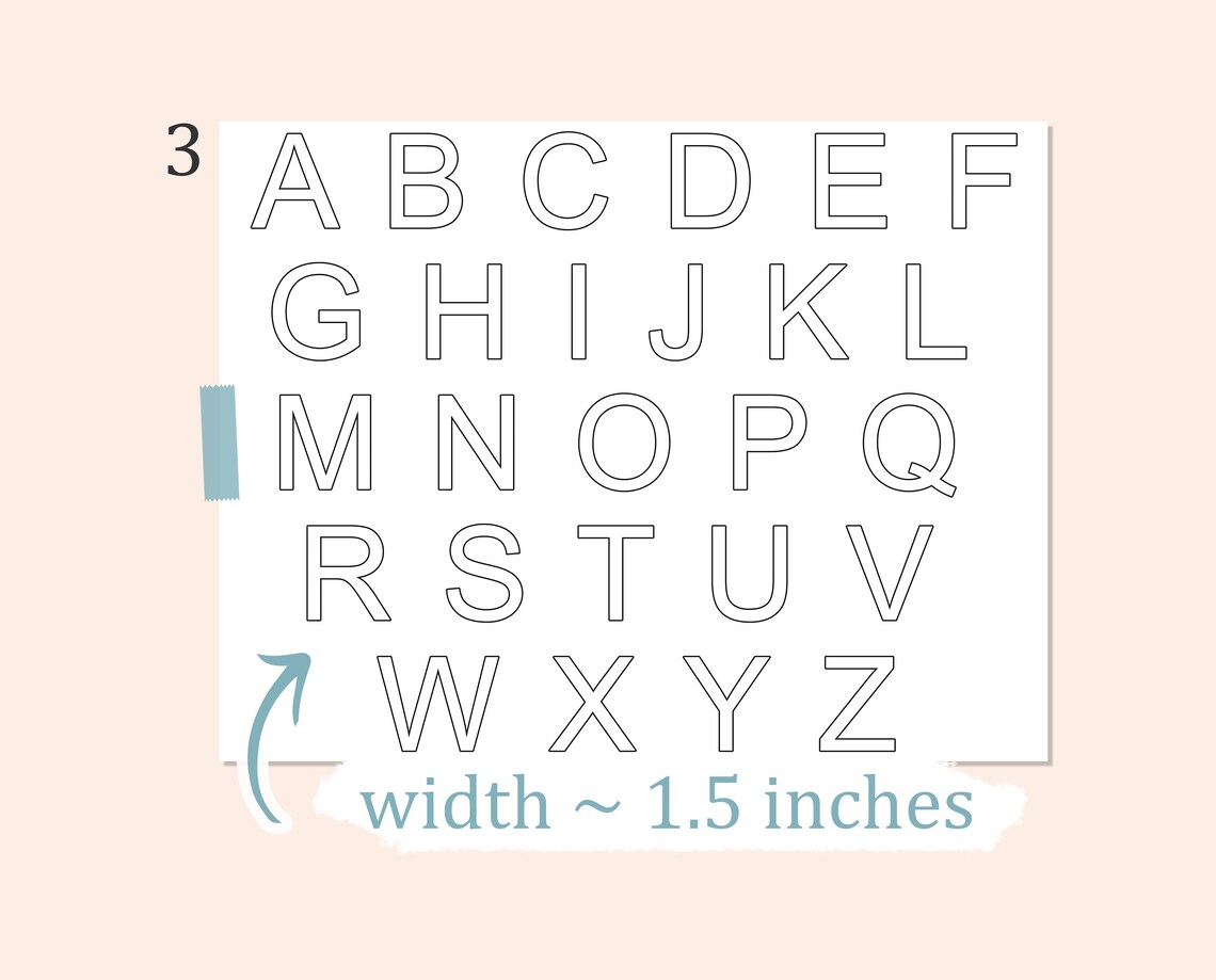 Printable ABC Outline Letters: Uppercase & Lowercase (digital Download ...