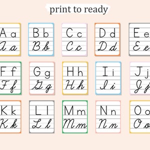 Printable Cursive Alphabet Cards: Classroom Poster (PDF Download) - Etsy