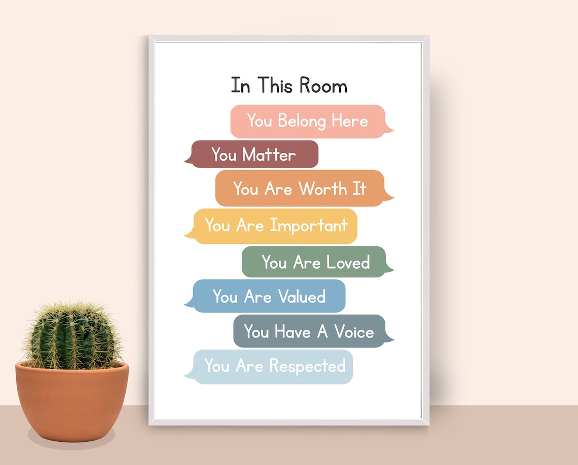 Rainbow Classroom Poster: You Matter, You Are Loved (instant Download ...