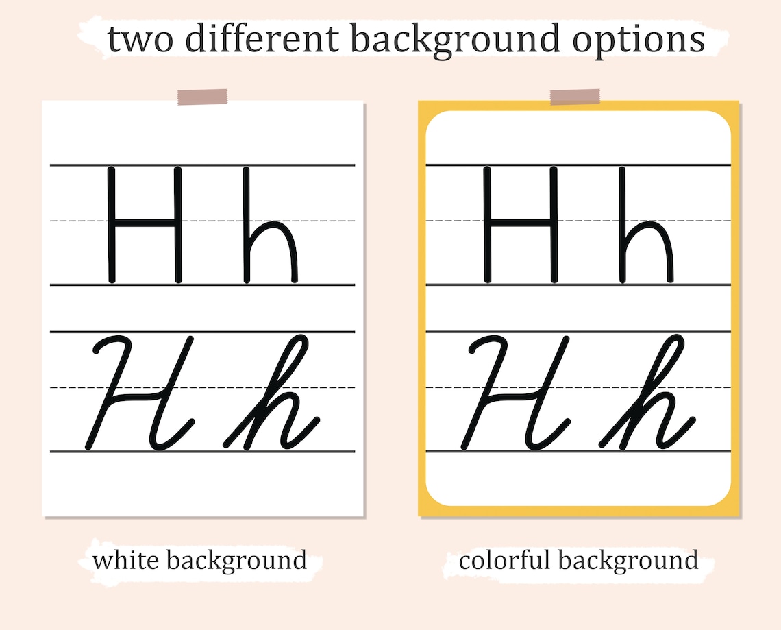 Printable Cursive Alphabet Cards: Classroom Poster (PDF Download) - Etsy